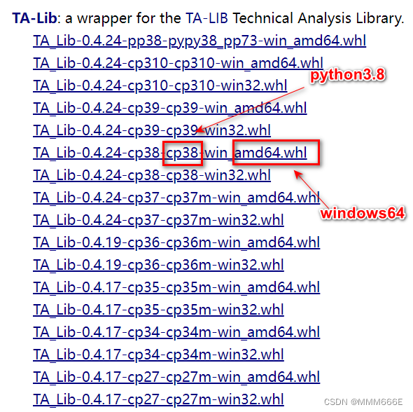 安装talib库，报错ERROR: Could not find a version that satisfies the requirement talib (from version-CSDN博客