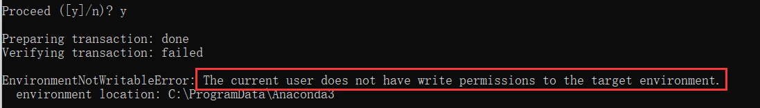 The current user does not have write permissions to the target envi ronment.-CSDN博客