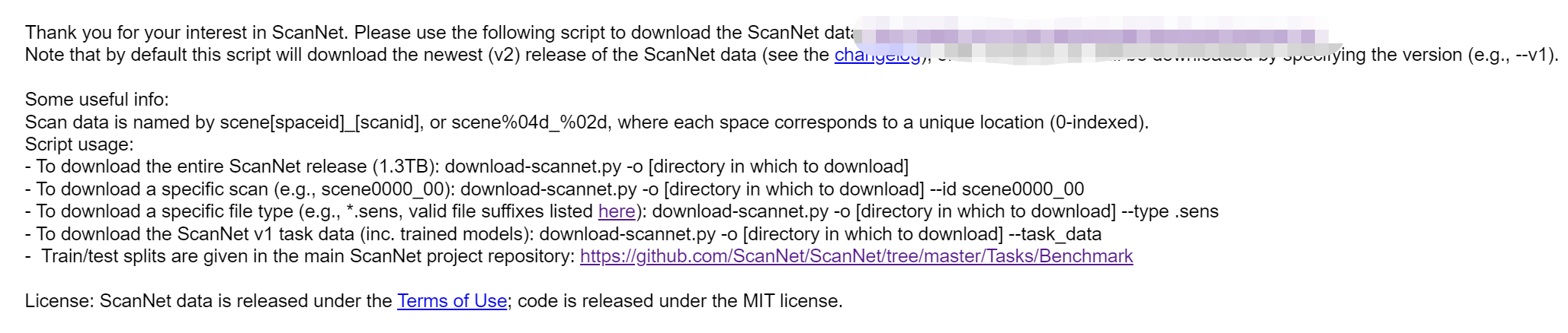 关于ScanNet 数据集下载问题_scannet数据集下载-CSDN博客