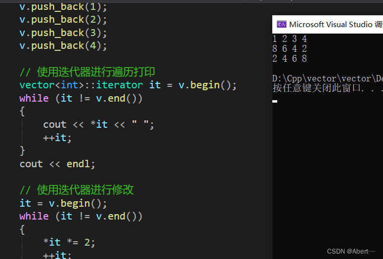 【C++】[STL]容器——————[vector]讲解 + 模拟实现_举例说明如何定义和遍历vector容器中的元素-CSDN博客