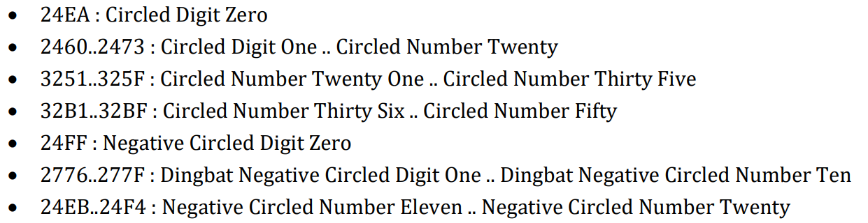 带圈数字符号0-100和unicode编码_黑色解码圈-CSDN博客