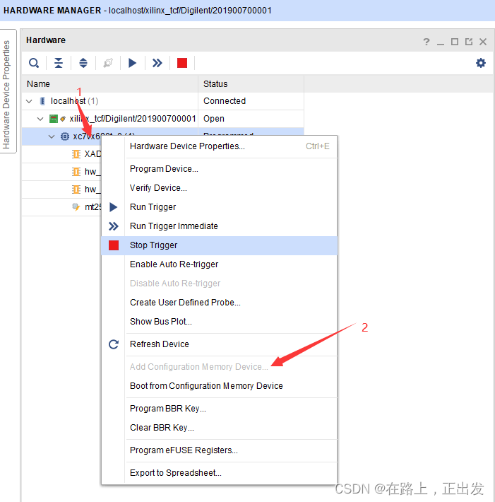 关于 Xilinx Fpga非zynq系列的程序固化 记录add Configuration Memory灰色 Csdn博客