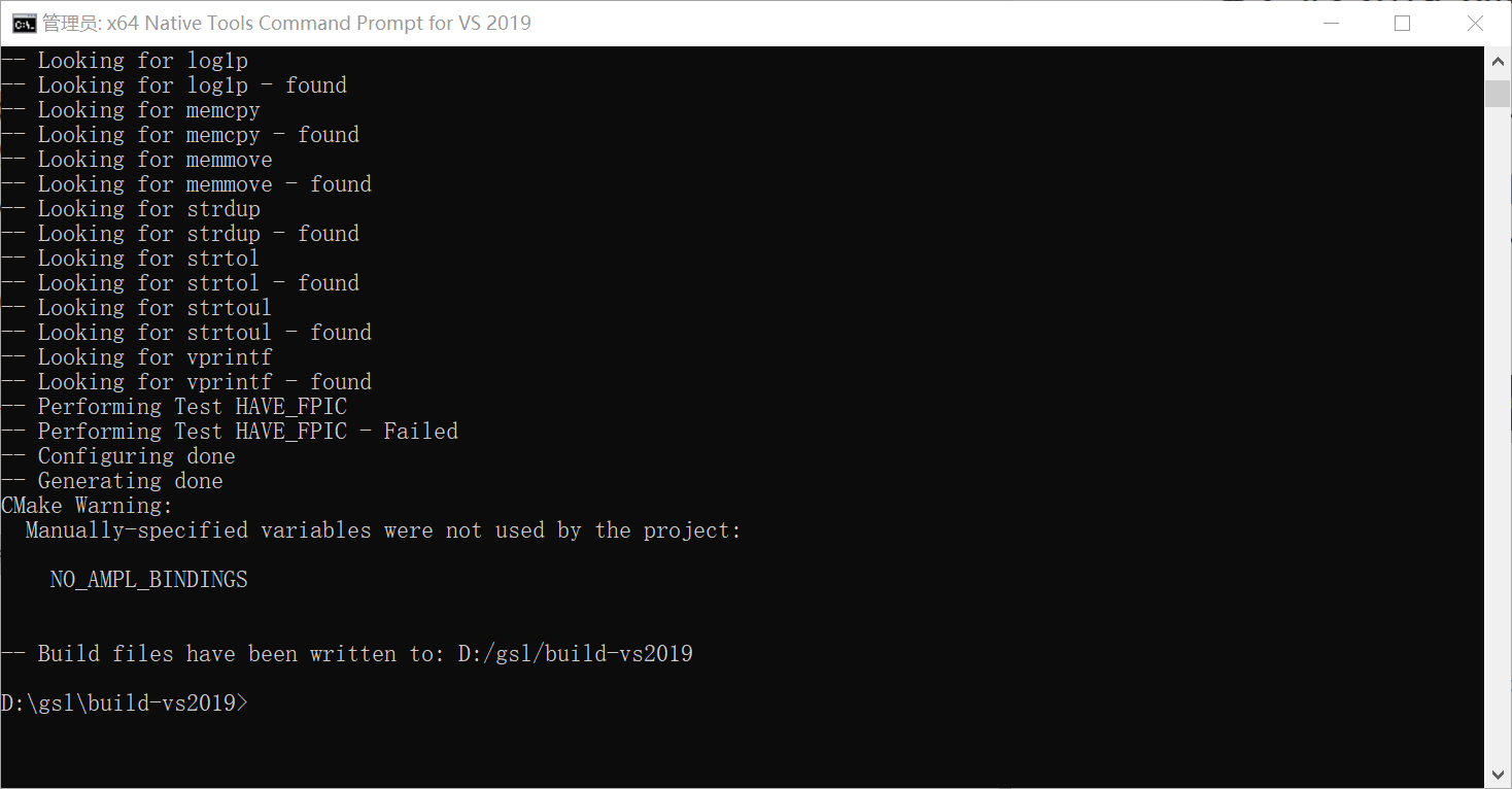 VS2019下编译与配置GSL2.7【Release x64版】_vs2013 gsl2.5-CSDN博客