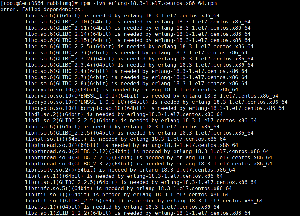 【RabbitMQ】linux安装rabbitmq依赖环境erlang时报错 error: Failed dependencies_bclinux安装erlang报错-CSDN博客
