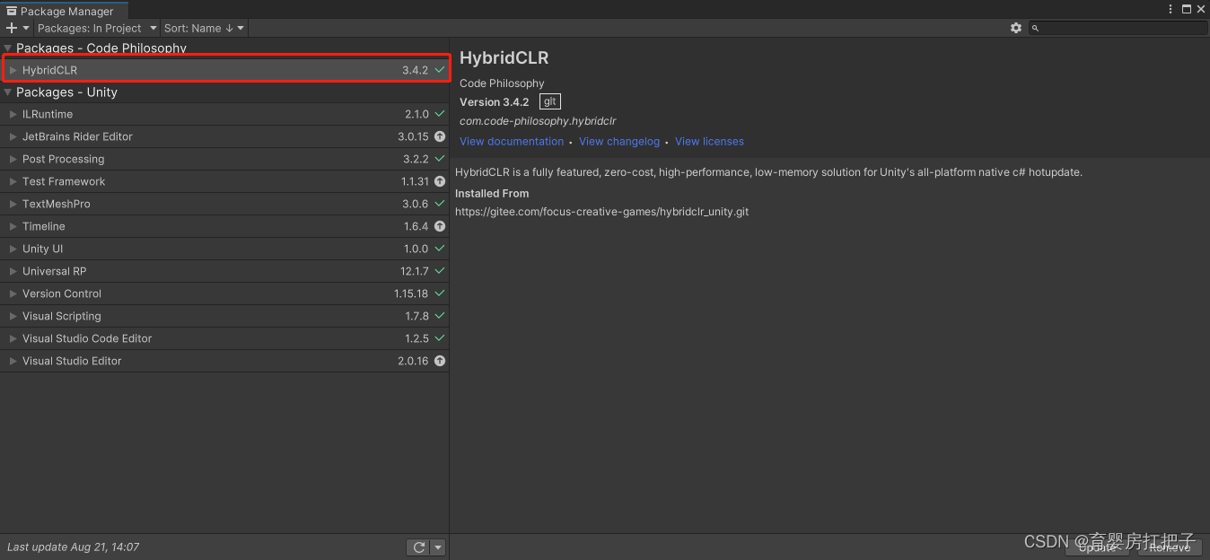 Unity划时代热更方案 YooAsset+HybridCLR（wolong）（原huatuo）（二）_unity wolong热更-CSDN博客