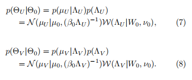 论文笔记 Bayesian Probabilistic Matrix Factorizationusing Markov Chain Monte Carlo （ICML 2008 ...