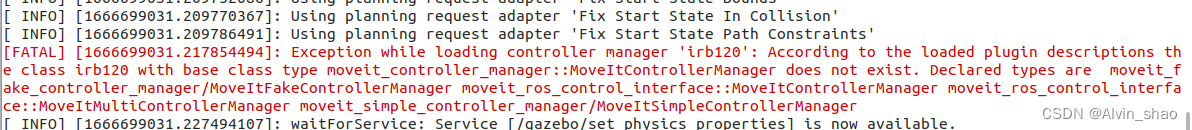 记moveit+gazebo仿真错误_[fatal] [1689922333.387899824]: exception while lo-CSDN博客