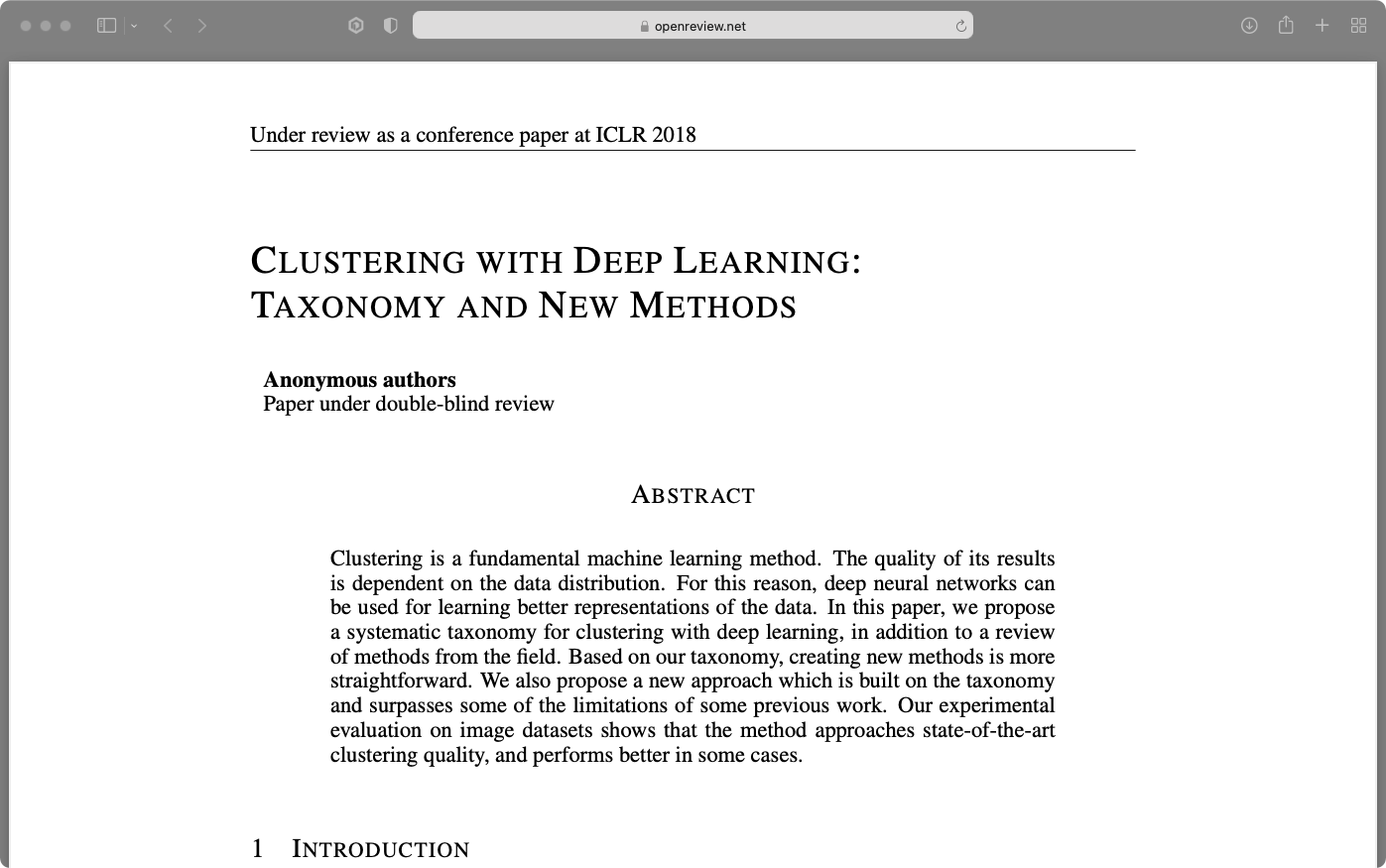 【文献阅读】《Clustering with Deep Learning: Taxonomy and New Methods》-CSDN博客