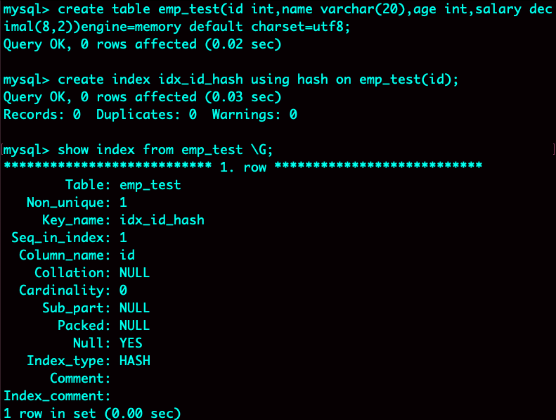 Mysql创建hash索引 Csdn博客 