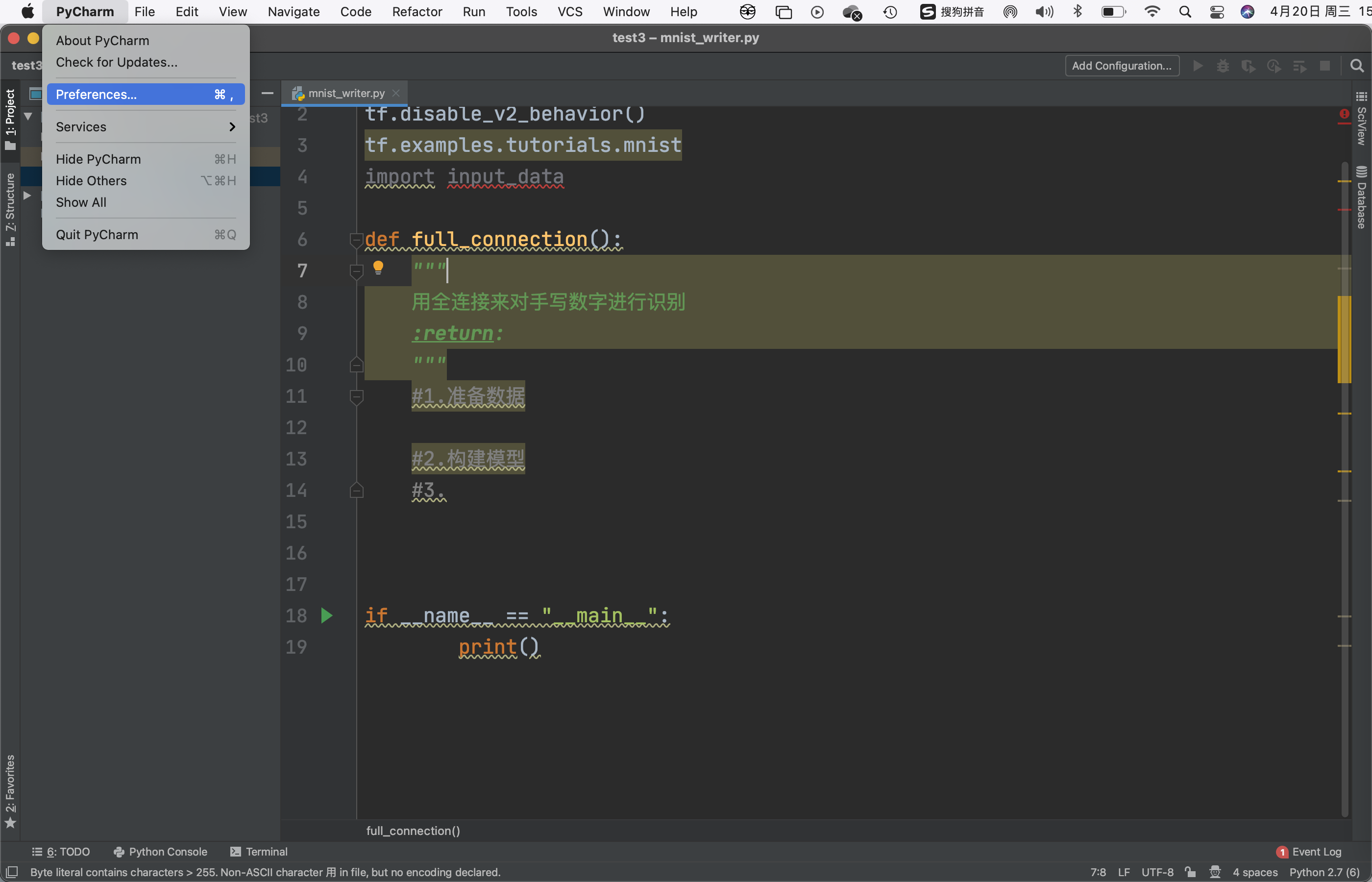 Mac中pycharm安装低版本tensorflow1.8的方法_pycharm安装tensorflow旧版本-CSDN博客