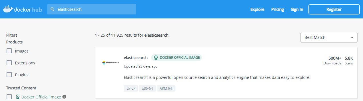 Docker下载elasticsearch镜像并运行elasticsearch容器elasticsearch镜像下载 Csdn博客 