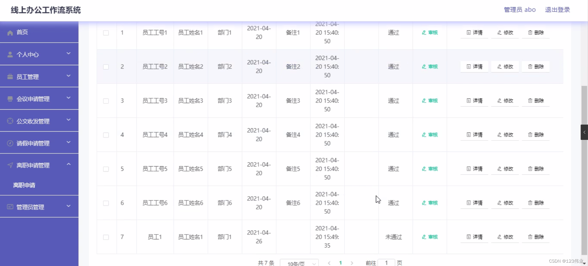 Java毕设项目线上办公工作流系统(javavuemybatismavenmysql)javaweb项目工作流 Csdn博客