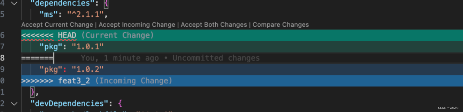 Git 合并冲突不知道选哪个？试试开启 diff3 吧_current change incoming change-CSDN博客