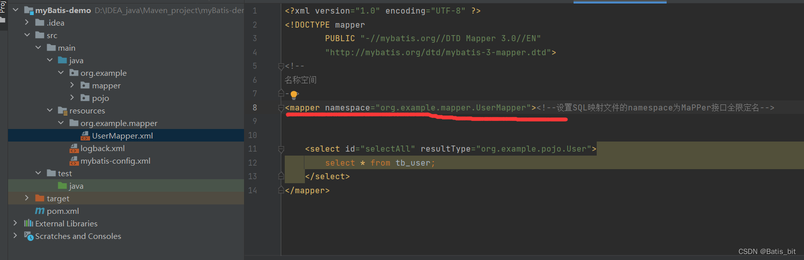 使用Mapper代理开发解决硬编码问题_没有org.example.pojo.user;-CSDN博客