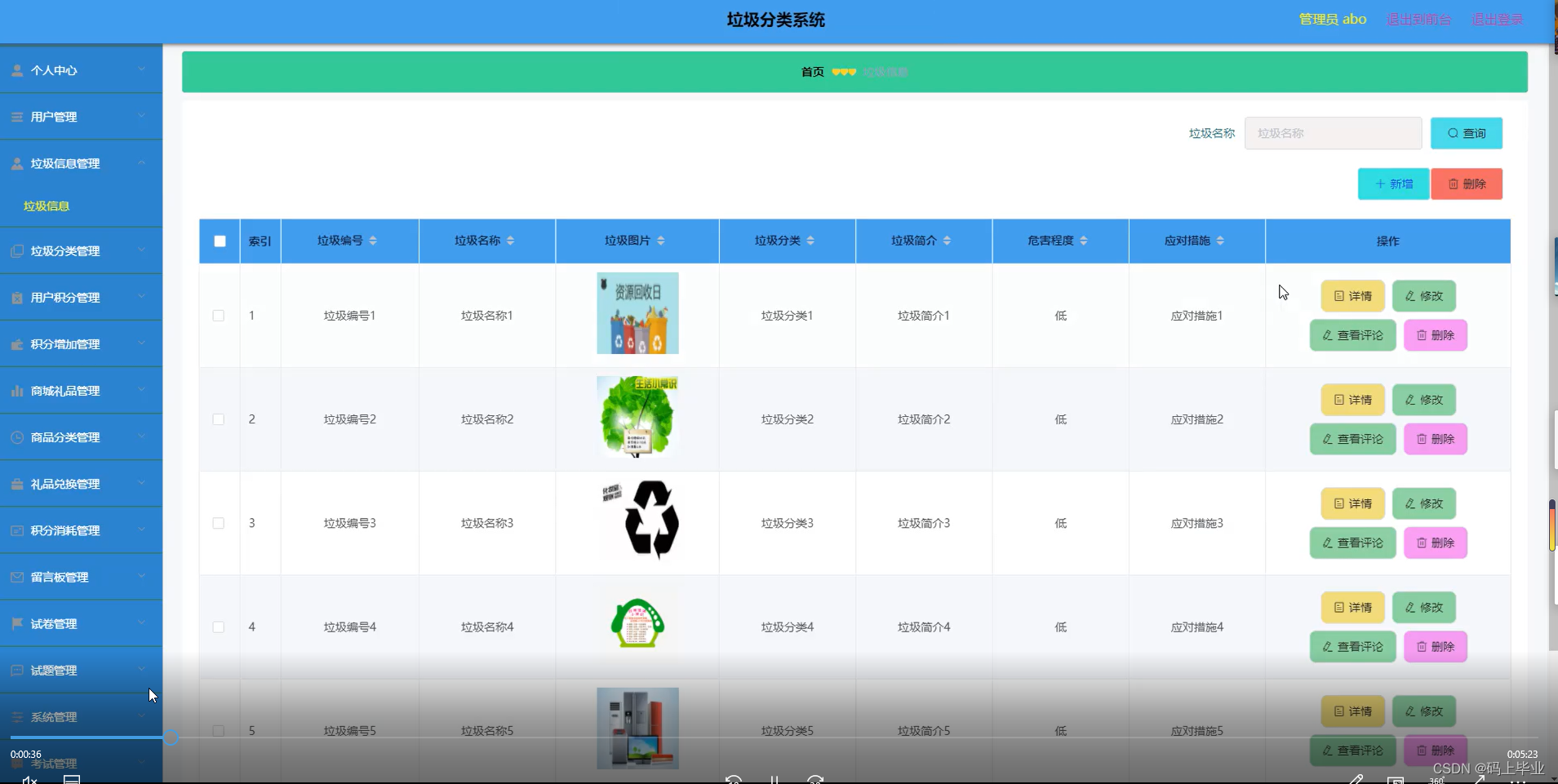 基于ssm垃圾分类管理系统vue项目vuessm管理系统 Csdn博客