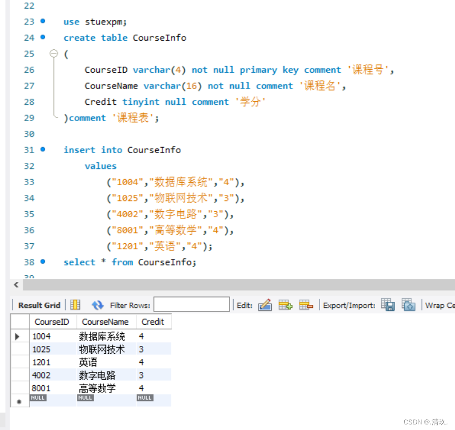MYSQL表数据的操作_数据库中省略列名表怎么弄-CSDN博客