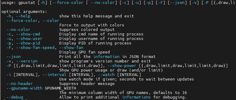 记录一下 cuda、torchinfo、gpustat 相关知识_gpustat参数-CSDN博客