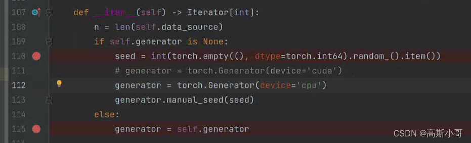 RuntimeError: Expected a ‘cpu‘ device type for generator but found cuda_runtimeerror: expected a ...