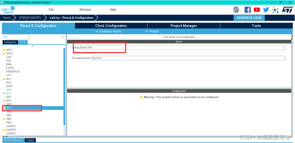 用stm32f103核心板的gpioa端一管脚接一个led，gpiob端口一引脚接一个开关（用杜邦线模拟代替）。采用中断模式编程，当开关接高电平时，led亮灯；接低电平时，led灭灯。 Csdn博客