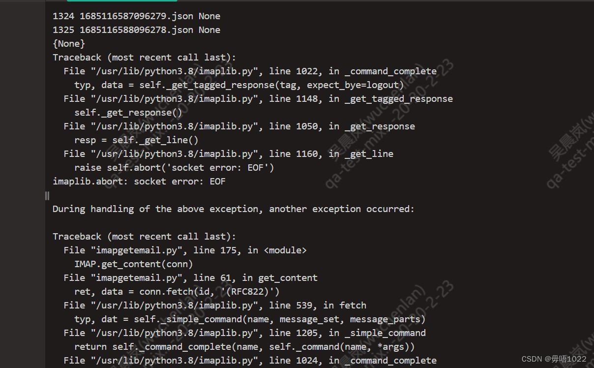 imaplib.abort: socket error:EOF 解决方法_imaplib.imap4.abort: socket error: eof-CSDN博客