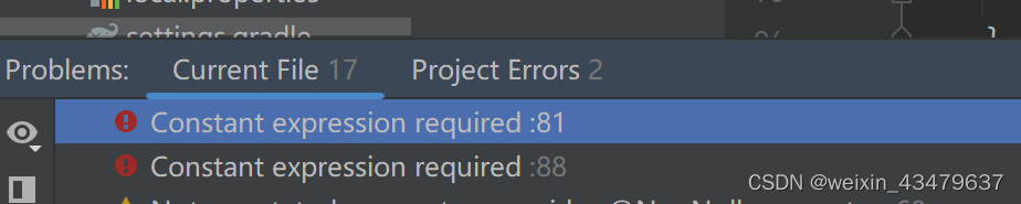 Android创建menu时选择item时报错:constant Expression Requiredandroid Constant Expression Required Csdn博客