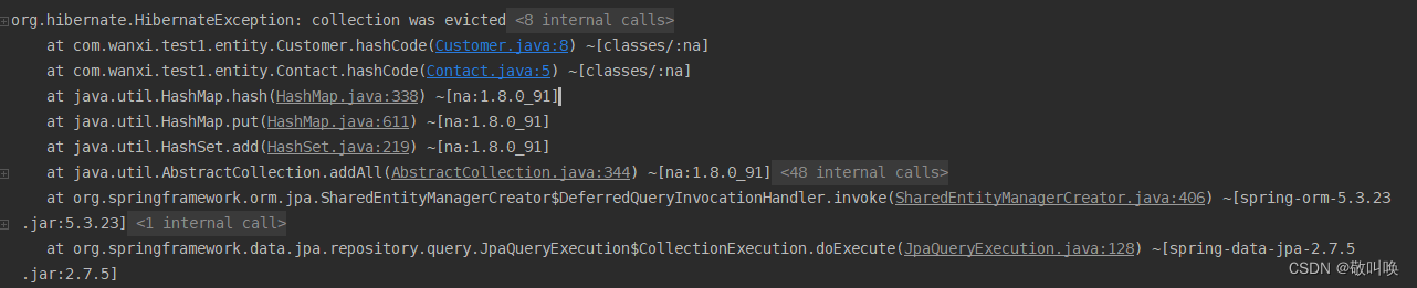 关于在springboot中使用jpa规范hibernate的出现的错误总结collection Was Evicted Csdn博客