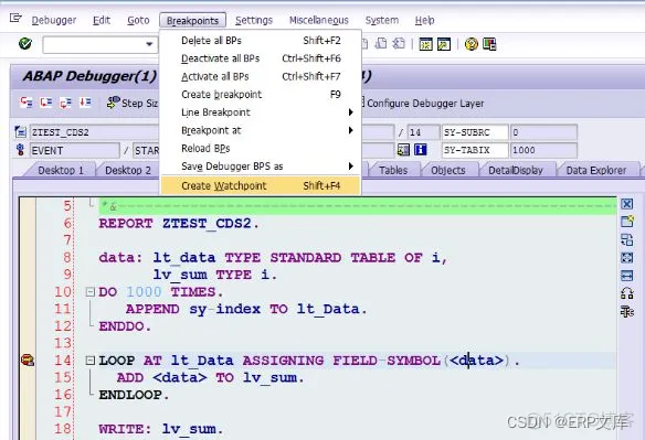 ABAP调试器的一些高级用法_abap 高级-CSDN博客