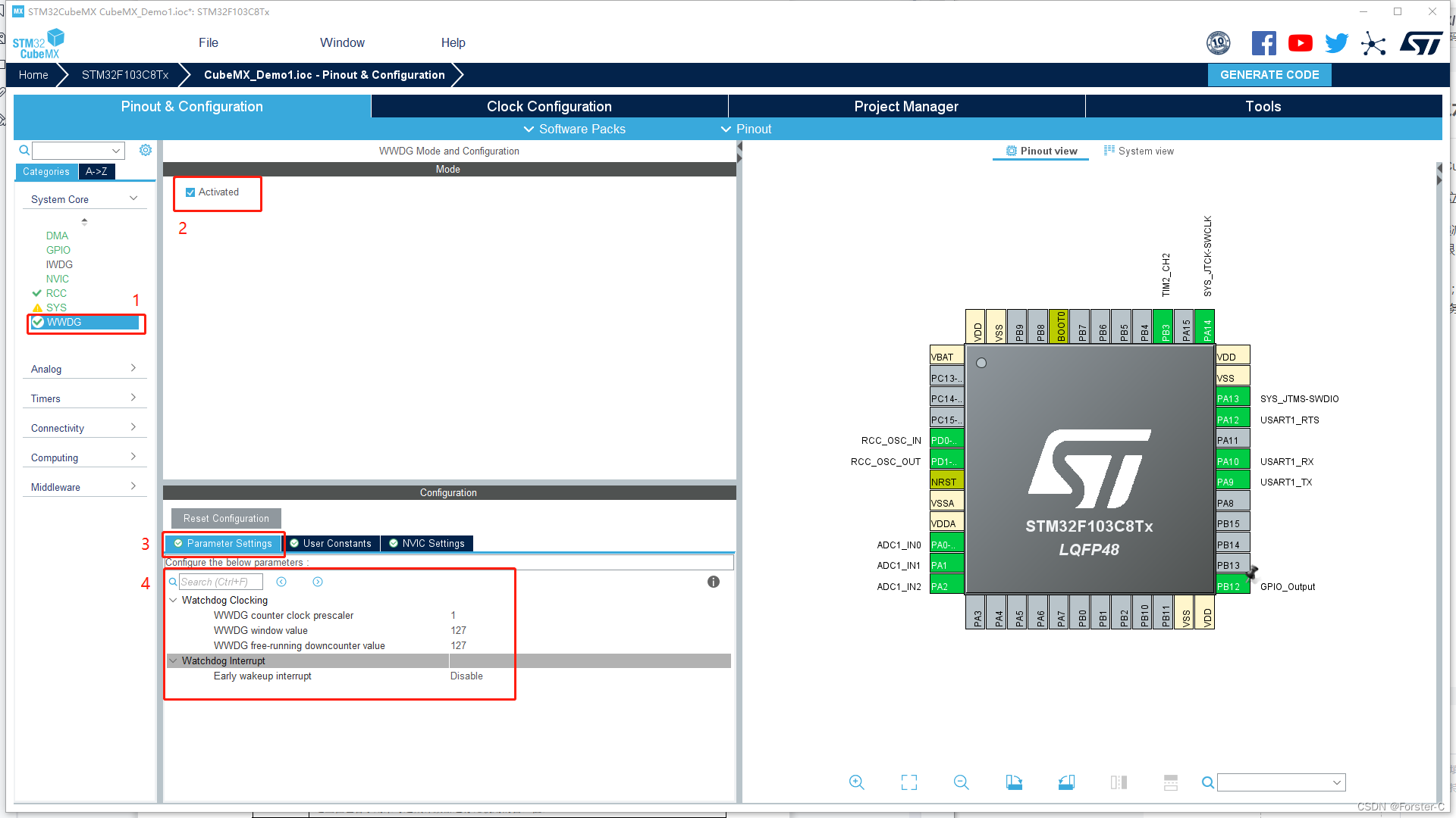 尝试使用CubeMX做stm32开发之六：WWDG配置_stm32 wwdg early wakeup interrupt-CSDN博客