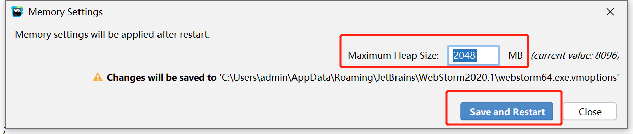 WebStorm 修改内存大小_webstorm内存配置-CSDN博客