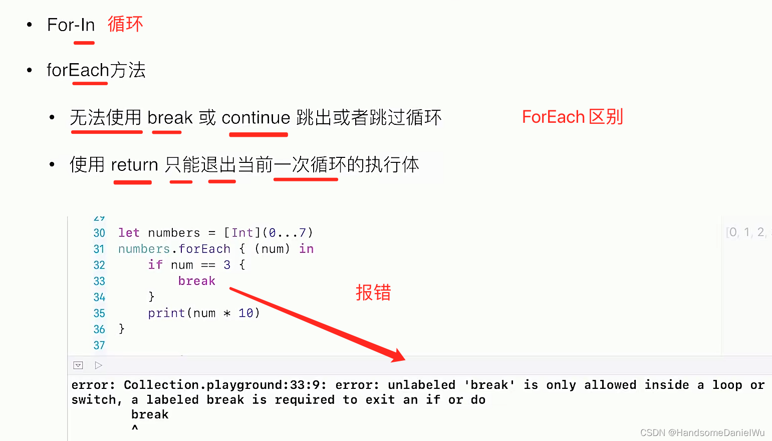Swift 数组遍历 Foreach Enumerated Makeiterator Indicesswift Indices Csdn博客