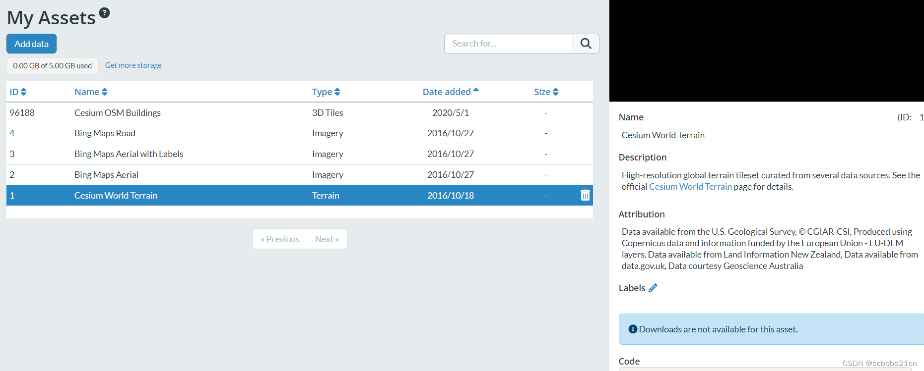 了解cesium ion之my assets_cesium ion asset 2275207 is not an imagery asset.-CSDN博客