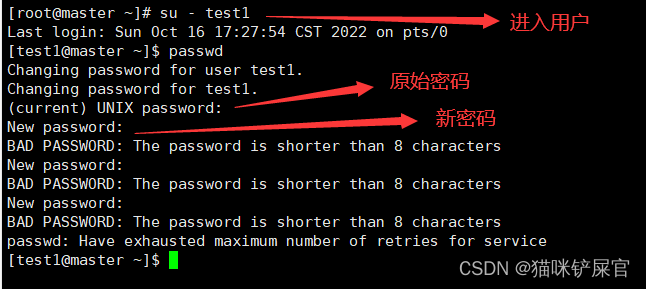 Linux基础 用户管理假设以用户test1登录linux系统请完成如下操作 1首先创建用户test2并给该用 Csdn博客