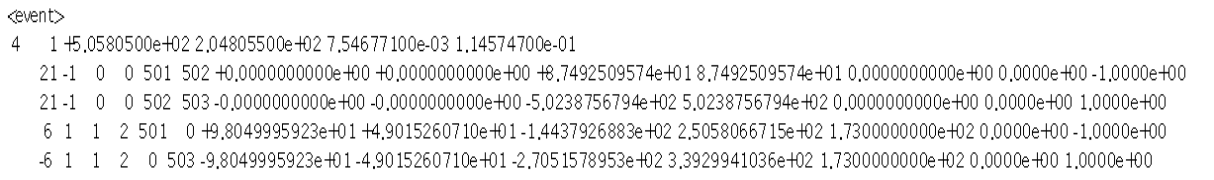 MadGraph_5——lhe文件中event数据含义-CSDN博客