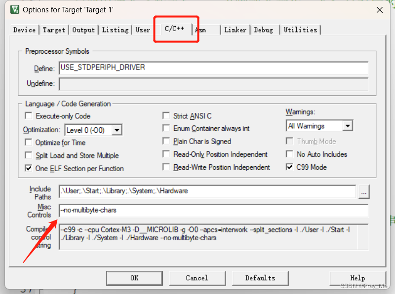【keil】解决串口汉字乱码 No Multibyte Chars Csdn博客 