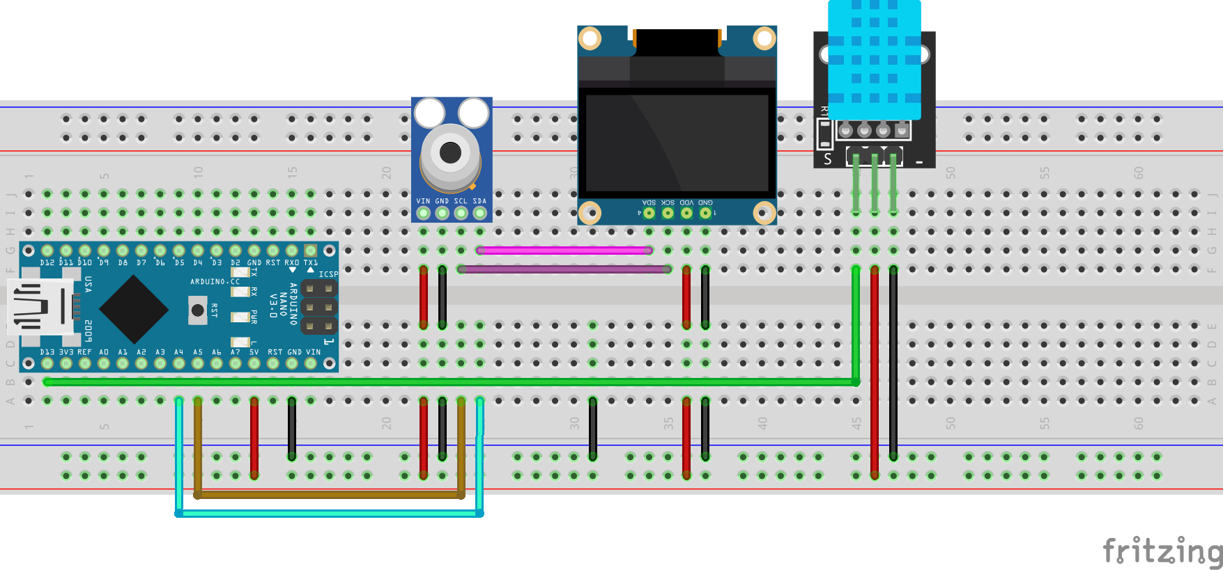 Fritzing软件绘制Arduino面包板接线图传感器模块库文件105_fritzing中的dht11传感器-CSDN博客