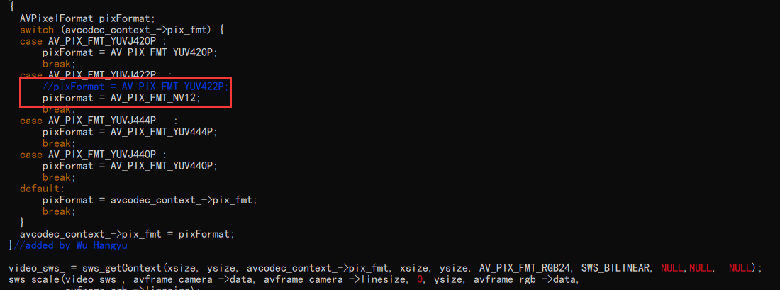 [swscaler @ 0x558c2a1000] No accelerated colorspace conversion found from yuv422p to rgb24.-CSDN博客