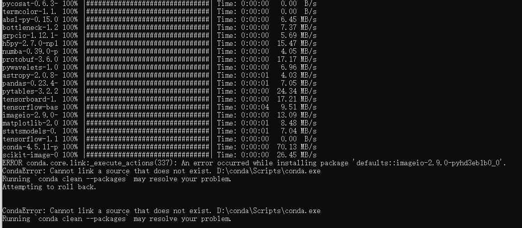 Anaconda 4.5.11 解决安装tensorflow时 imageio包冲突问题-CSDN博客