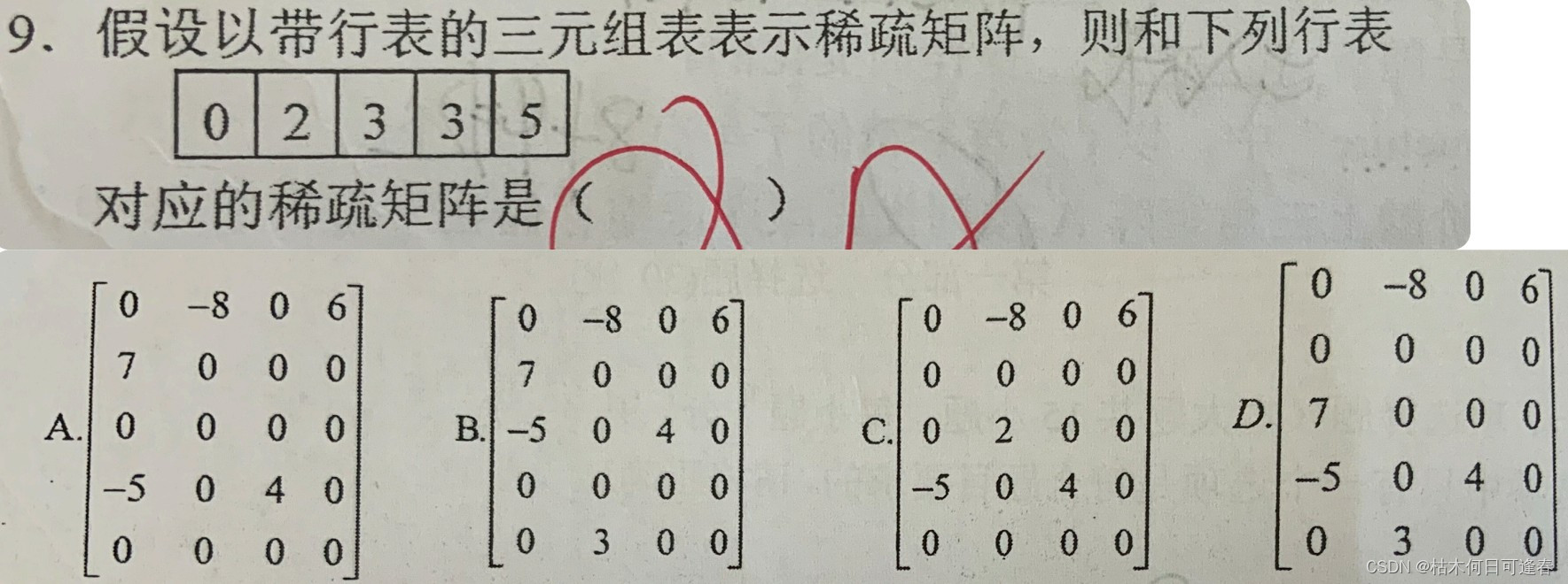 【数据结构】稀疏矩阵存储的三种方法及三元组表示稀疏矩阵转置算法的两种实现 —— C用三元组顺序表实现稀疏矩阵的转置c Csdn博客