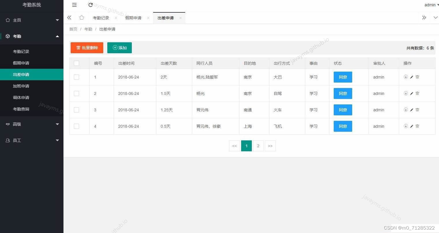 基于javaweb+mysql的jsp+servlet员工出差请假考勤管理系统(java+jsp+layui+html+servlet+mysql)_javaweb职工考勤管理系统-CSDN博客