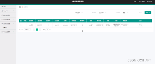 【java毕业设计】基于spring Bootmysql的人职匹配推荐系统设计与实现(程序源码) 人职匹配推荐系统人员筛选系统java
