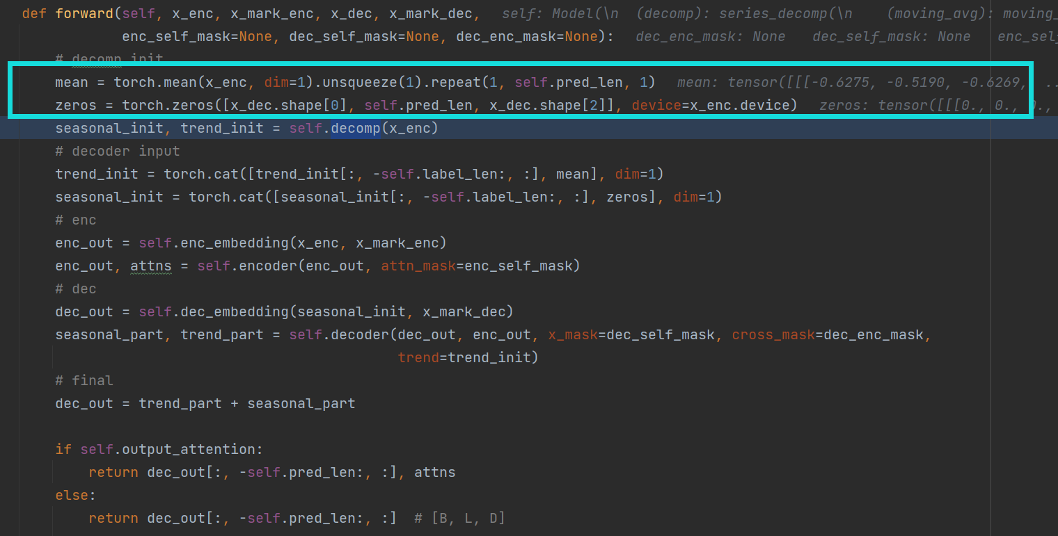 Autoformer pytorch代码解读（1）进入attention的计算之前的步骤 transformer学习笔记_autoformer代碼解讀-CSDN博客