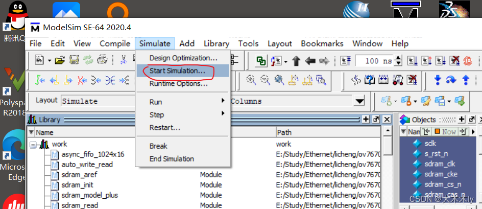 Use modelsim to directly add library files and simulate - Programmer Sought