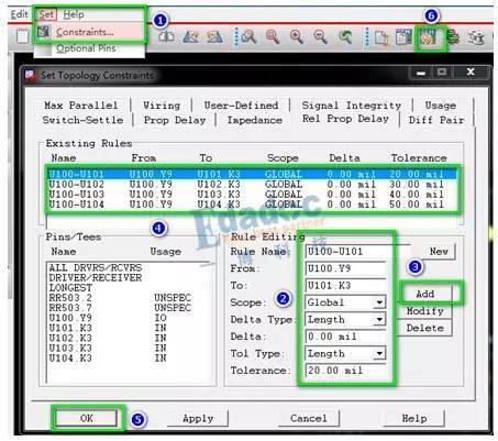 Allegro走等长线设置_total etch length-CSDN博客