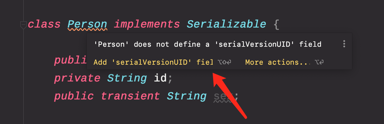 『踩坑记录』Intellij IDEA为继承Serializable接口的序列化类快捷生成serialVersionID_idea继承serializable-CSDN博客