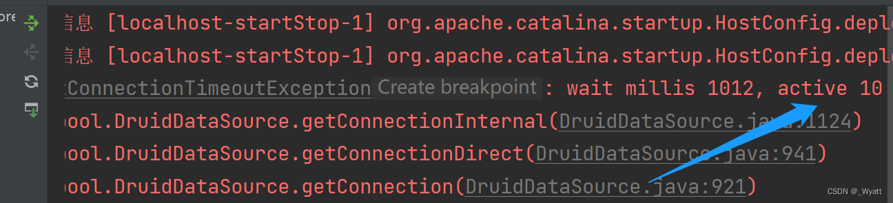 com.alibaba.druid.pool.GetConnectionTimeoutException: wait millis 1013, active 10_com.fr.third ...