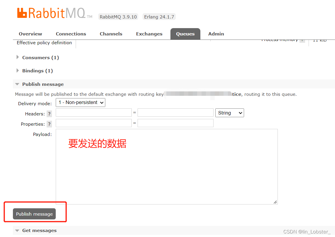 使用RabbitMQ接收消息_rabbitmq 接收消息后_lin_Lobster_的博客-CSDN博客