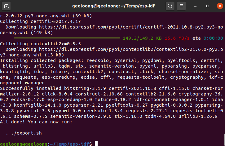 ESP32开发环境搭建，Linux，SDK，IDF，Ubuntu，乐鑫_cmake' must be available on the path to use idf.py-CSDN博客