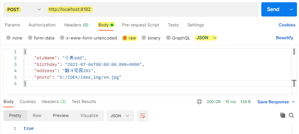 Springboot使用postman访问测试效果 Postmapping Postman测试 Csdn博客
