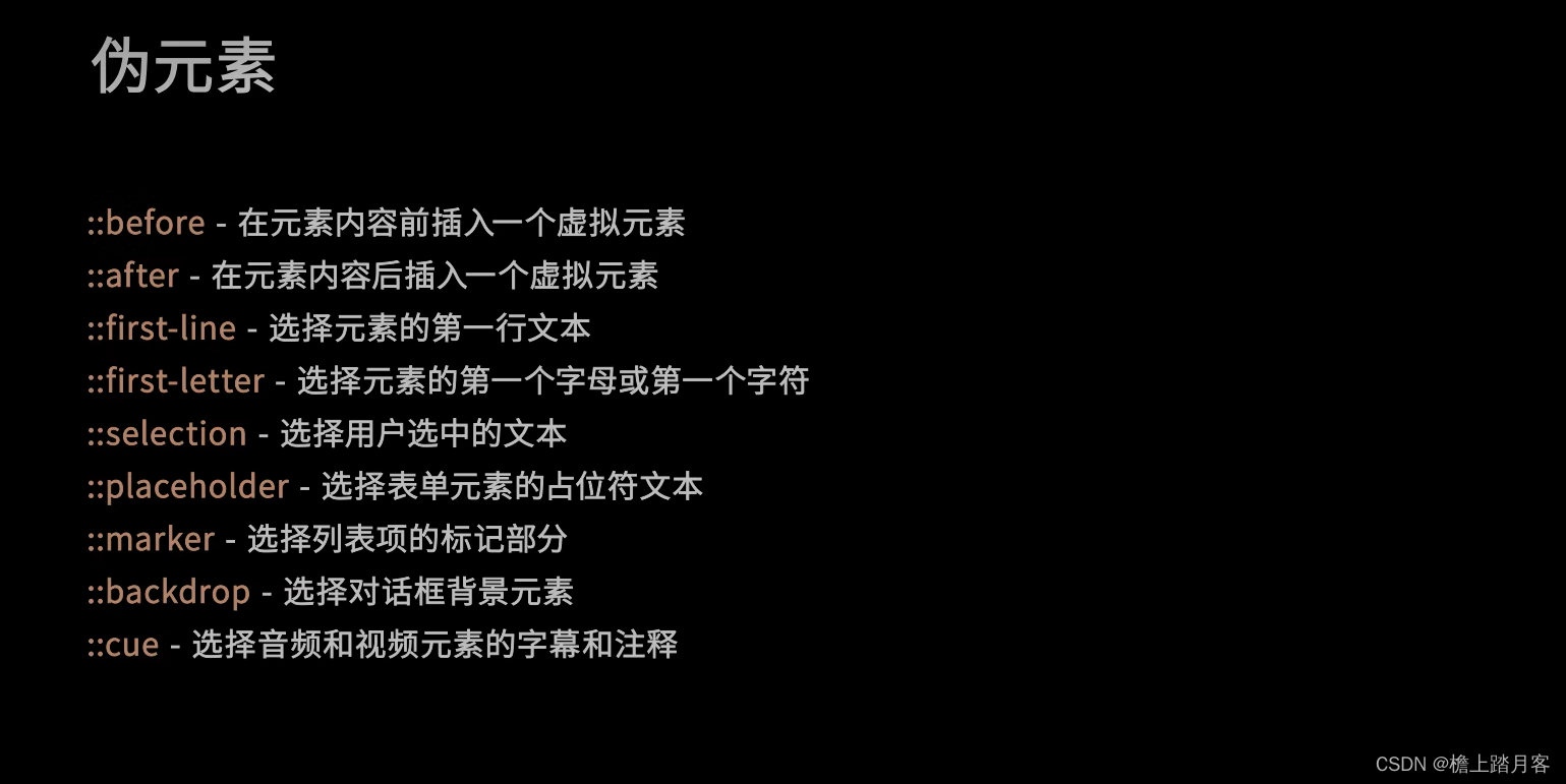 Css伪类和伪元素 Csdn博客 